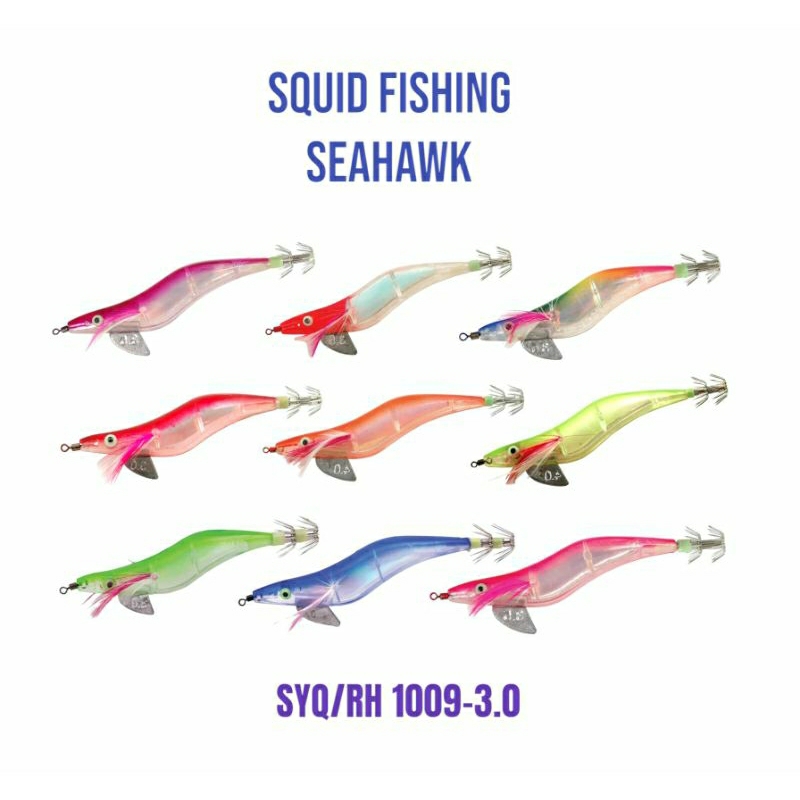 SEAHAWK SQUID BAIT YASHITA SQUID FISHING SYQ/P 1009-3.0 | Shopee ...