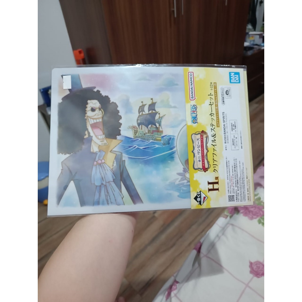 Ichiban kuji one piece Clear A4 File + Sticker Set Brook & Laboon ...