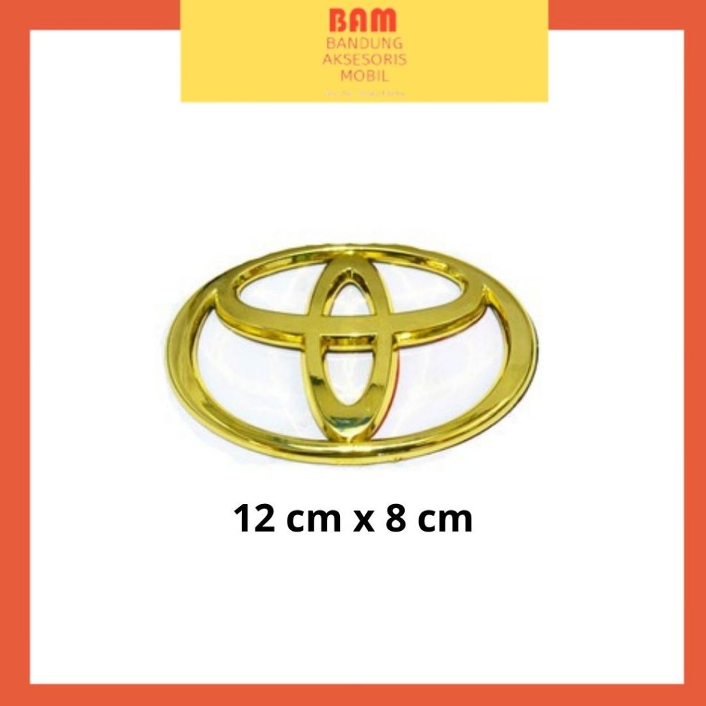 Toyota GOLD Round EMBLEM 12cm x 8cm | Shopee Philippines