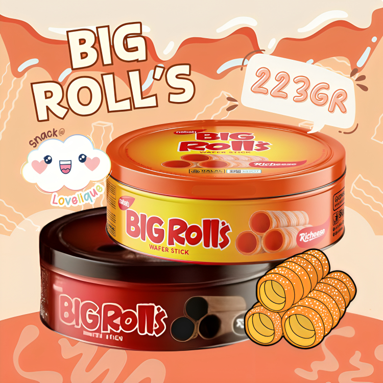 Vegetable Big Rolls Richeese Cans 223g All - Variant (Chocolate/Cheese ...