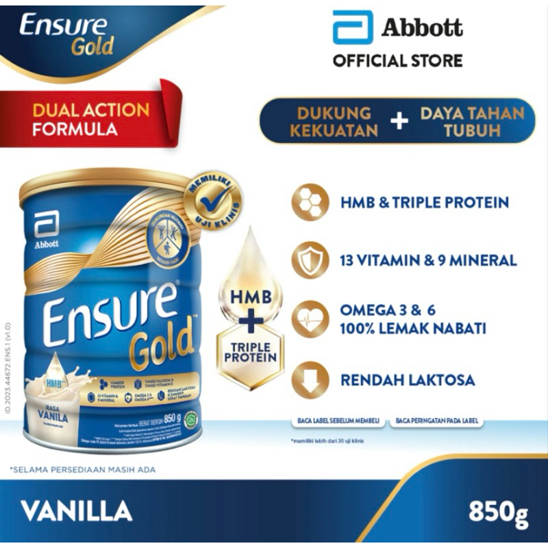 Ensure Gold Vanilla 850gr | Shopee Philippines