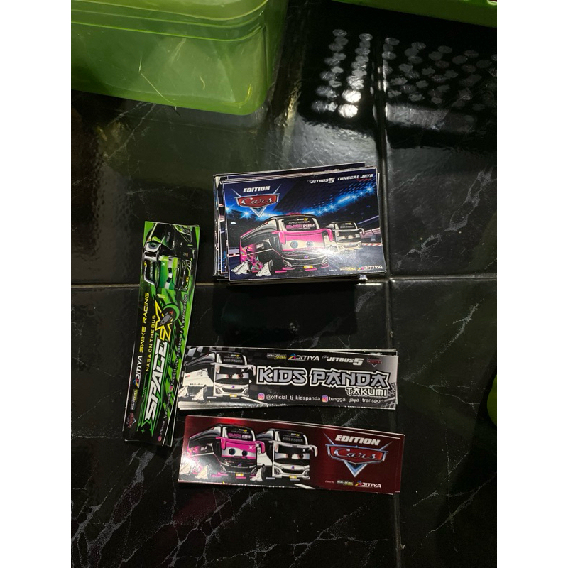 Tj cars stickers / suka jaya cars bus stickers / mcqueen bus stickers ...