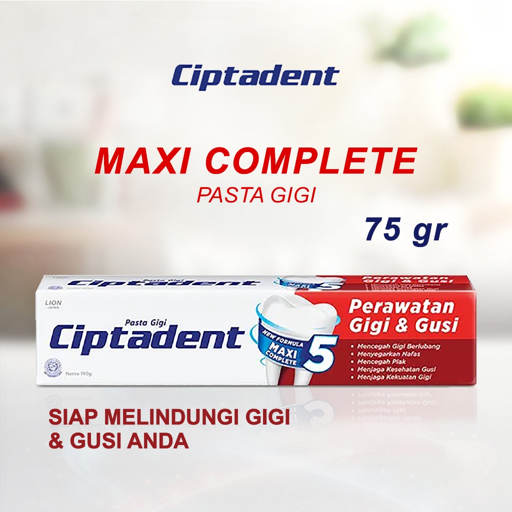 Ciptadent Maxi Complete Tube Adult Toothpaste [75 g] Dental & Gum Care ...