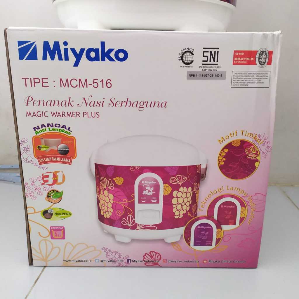 Magic COM / RICE COOKER MCM 516 MIYAKO RICE COOKER 3in1 embossed MOTIF ...