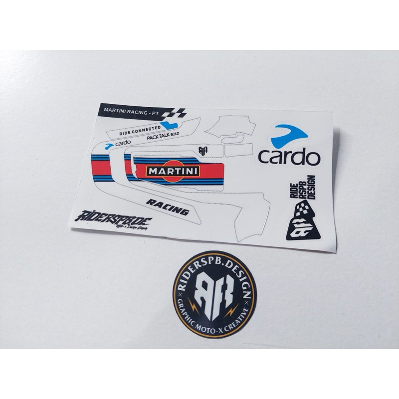 MARTINI RACING PT - STICKER DECAL SKINCOVER GARSKIN INTERCOM CARDO ...