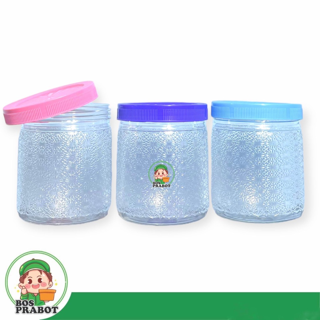 1 LITER CLEAR PLASTIC JAR / BPA FREE PLASTIC JAR / DRY CAKE JAR / PINK ...