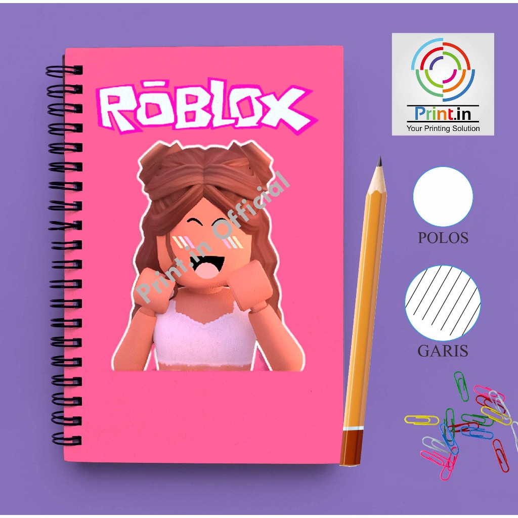 Spiral Notebook Roblox Face Girl A5 LINE/POLOS | Shopee Philippines