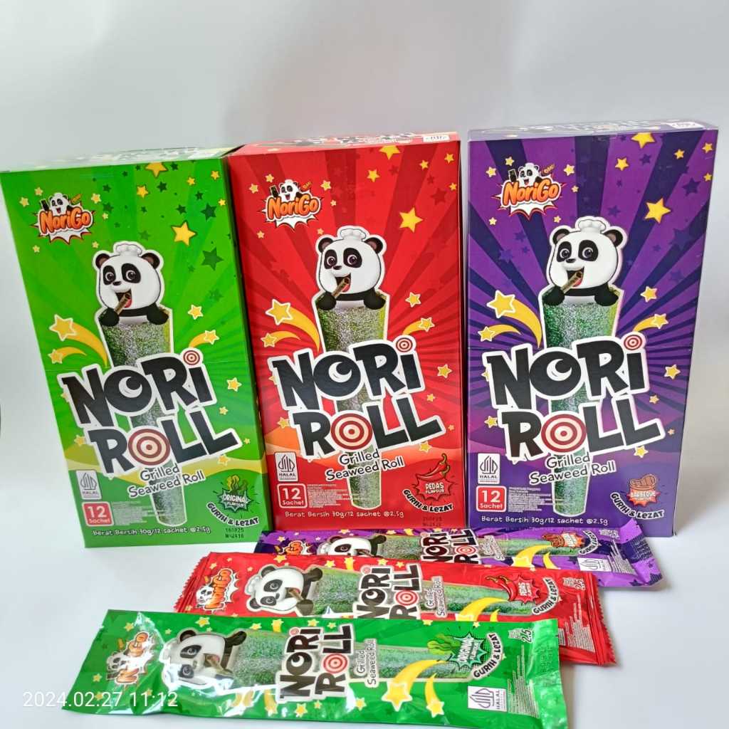Nori ROLL NORIGO | Norigo Seaweed SNACK NORI ROLL (1BOX 12pcs) | Shopee ...