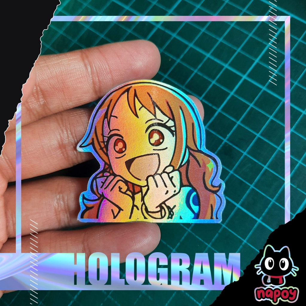 Nami Berbinar One Piece Anime Hologram Sticker | Shopee Philippines