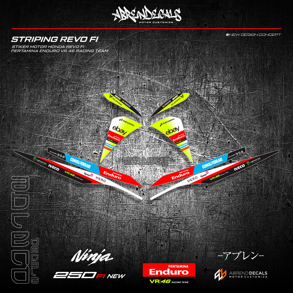 Revo FI LIVERY ENDURO VR 46 RACING TEAM 2024 STRIPING | Shopee Philippines