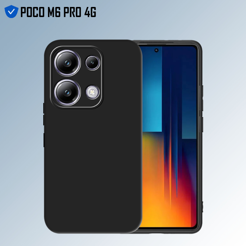 Case Xiaomi Poco M6 Pro 4G Black Matte Premium Ultra Slim Casing ...
