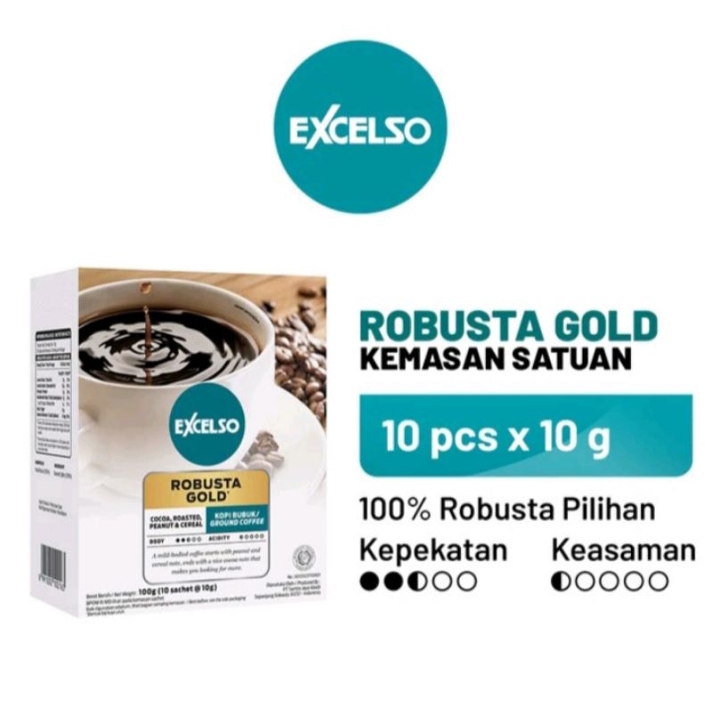 Excelso Robusta Gold Box Coffee (10X10gr) | Shopee Philippines