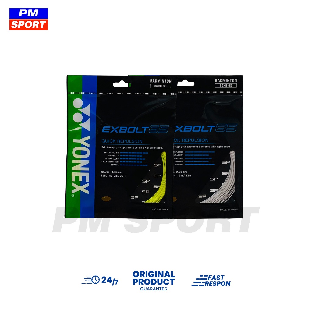 Original YONEX EXBOLT 65 BADMINTON STRING RACKET STRINGS | Shopee ...