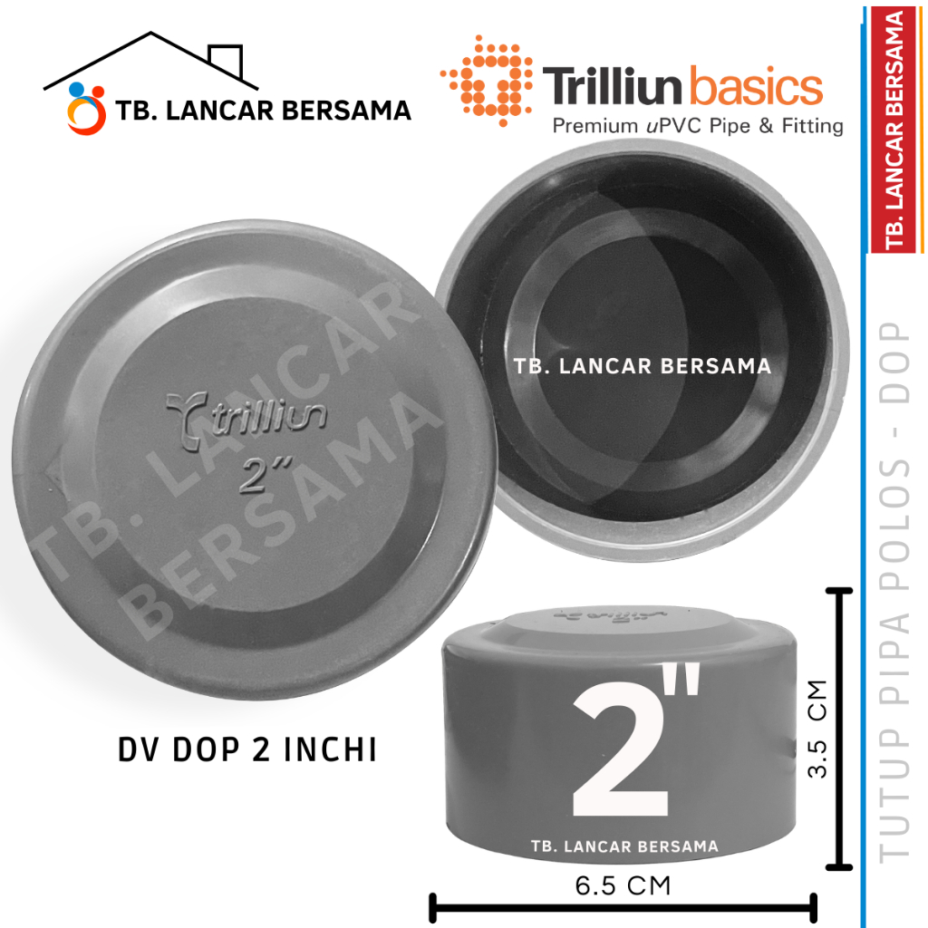2 INCH DOP TRILLION DV - PLAIN FITTING PVC PIPE COVER | Shopee Philippines