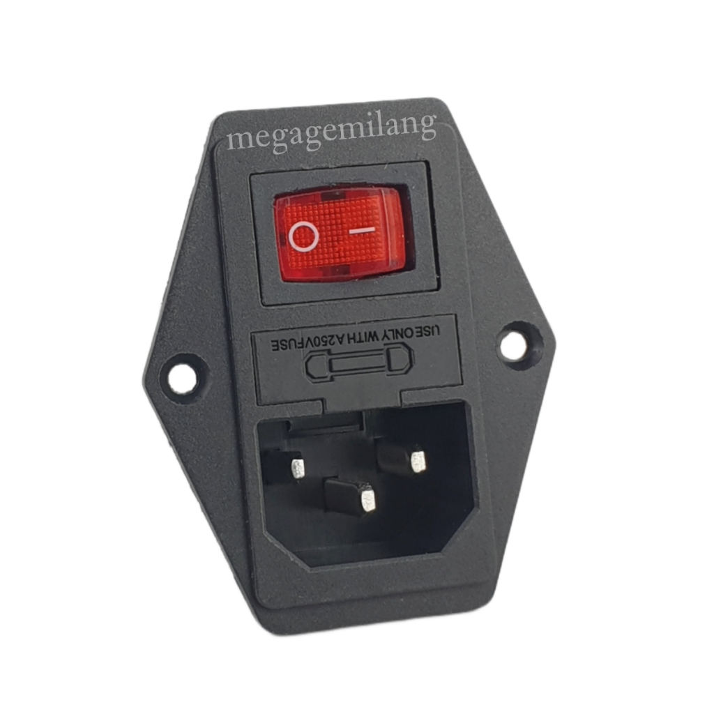 3 pin input ac socket / inlet ac socket plus switch | Shopee Philippines