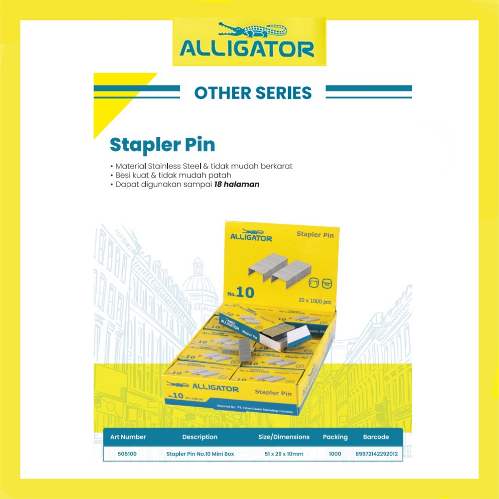 Alligator Stapler Contents No. 10 Mini Box / Hekter Contents / Cetrekan ...