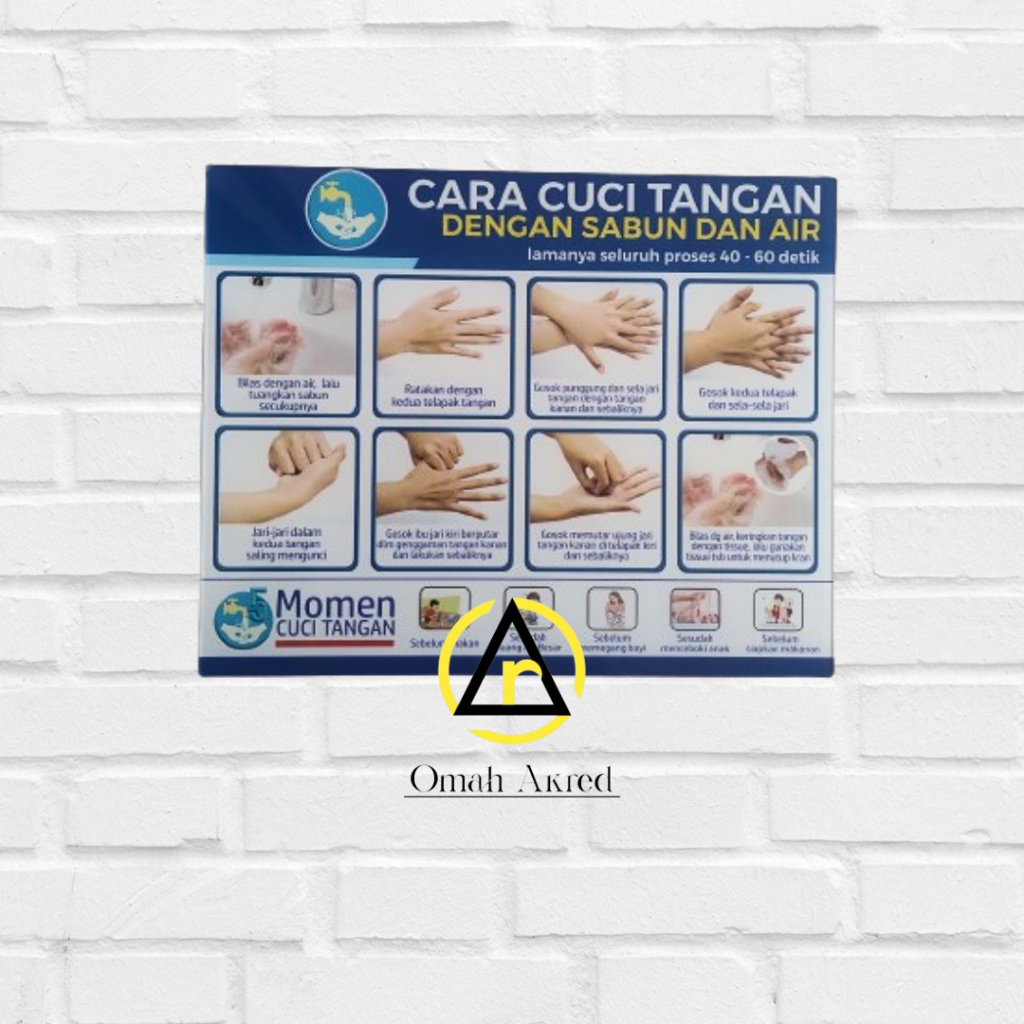 Hand Washing Stickers With Soap And Water - Hand Washing | Shopee ...