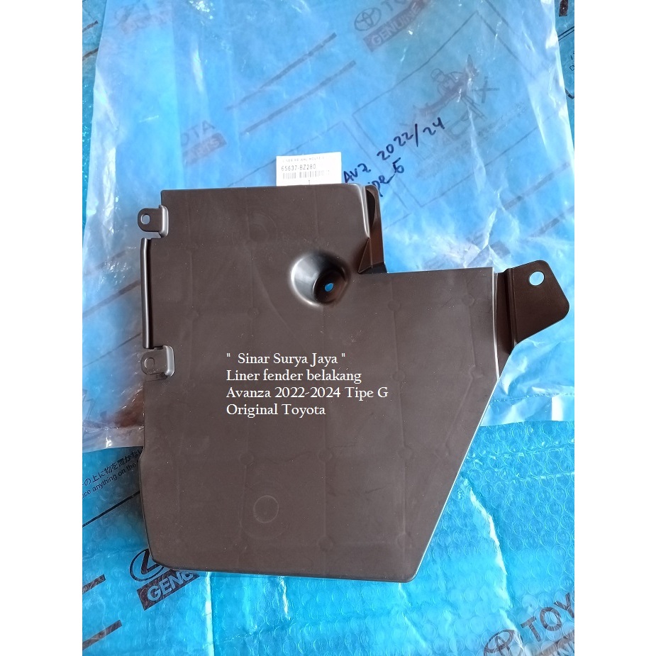 Avanza 2022-2024 Rear fender Liner Type G Original 65637-BZ280 | Shopee ...