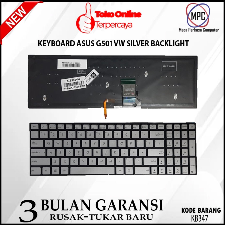 Asus ROG G501 G501JW G501J G501V G501VW Series Silver Backlight ...
