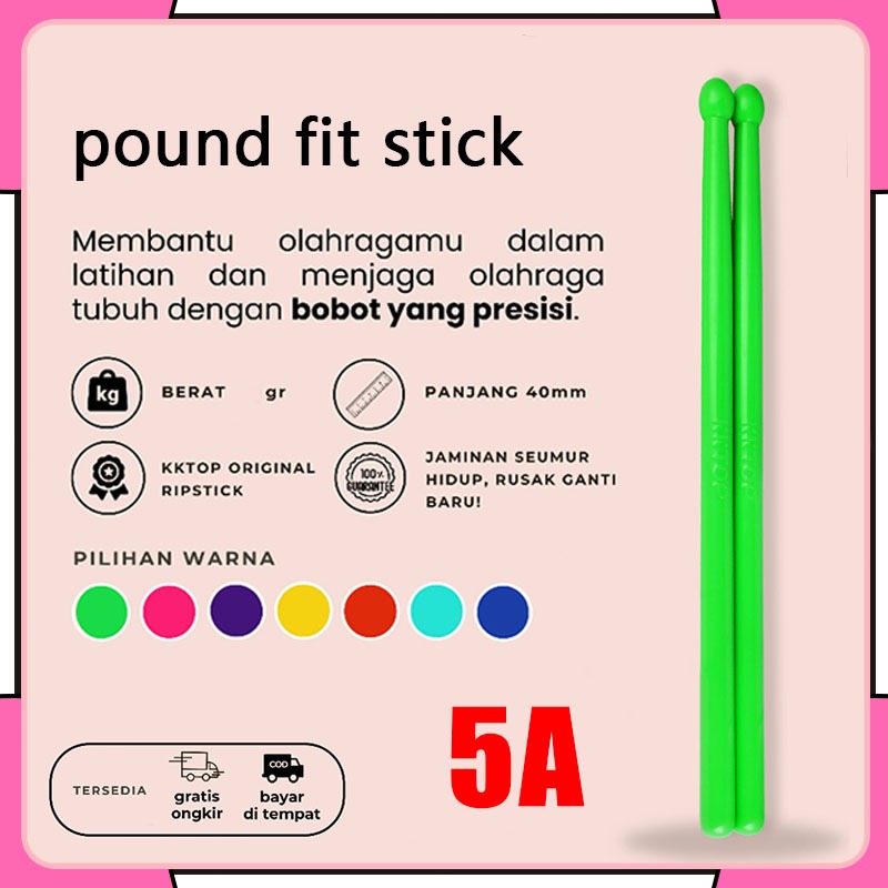 1pair Stick Pound Fit Workout Ripstix Poundfit Stick Nylon Pound ...