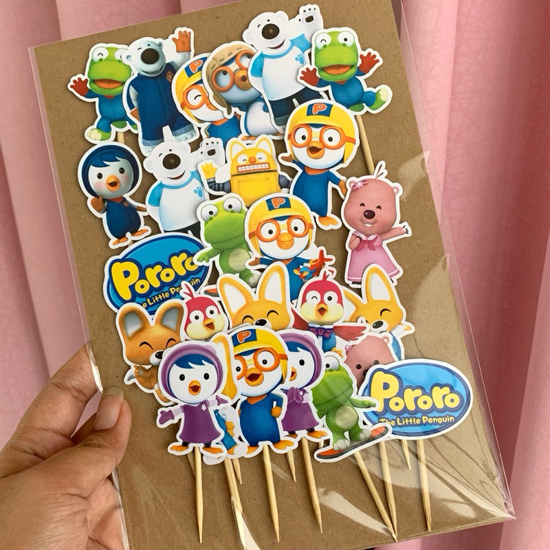 Pororo Character Cupcake Topper Cup Cake Decoration Tart Cake ...