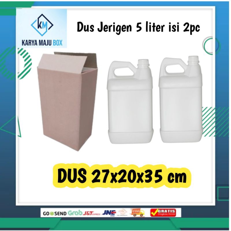 5 liter jerry can box (contains 2 jerry cans) 27x20x35cm | Shopee ...