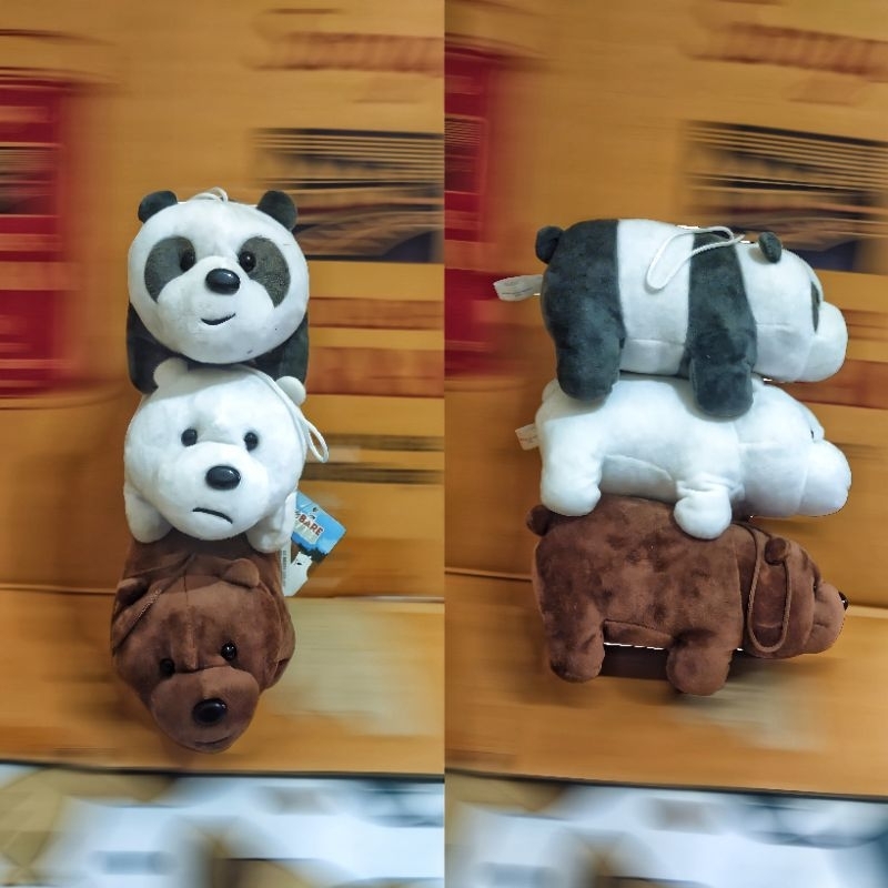 Wbb We Bare Bears Doll Complete Grizzly Panda Ice Bear | Shopee Philippines