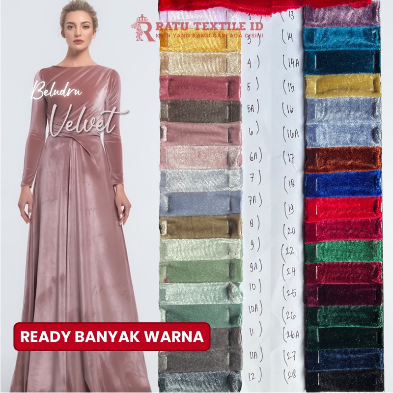 Buldru Suede Fabric Velvet Bludru Fabric Stretch Bludru Fabric | Shopee ...