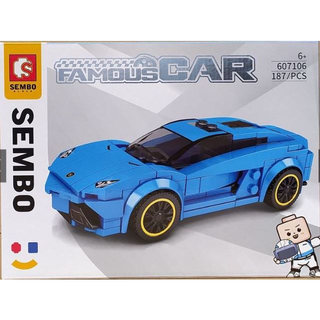 Brick Sembo 607106 Famous Car Blue Car | Shopee Philippines