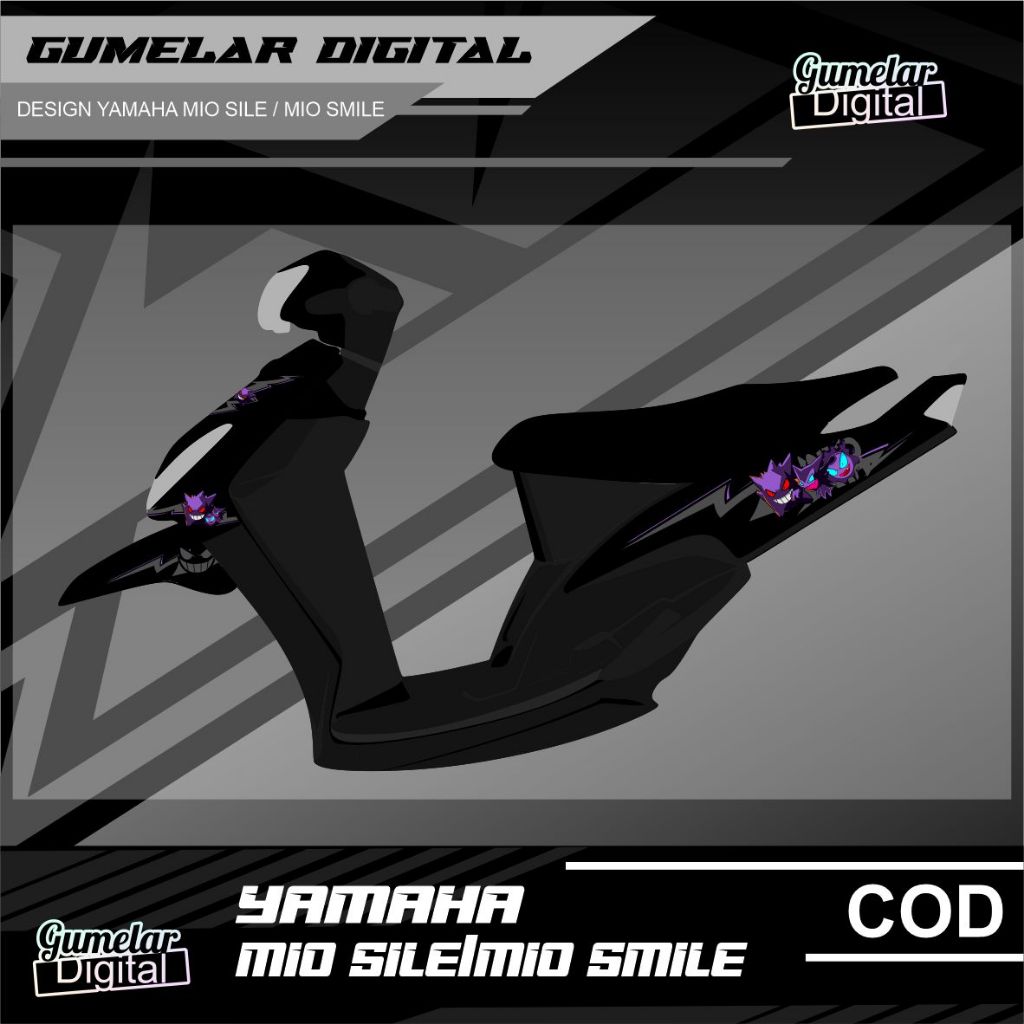 SIMPLE STRIPPING YAMAHA MIO SILE MIO SMILE GENGAR POKEMON ALREADY CUT ...