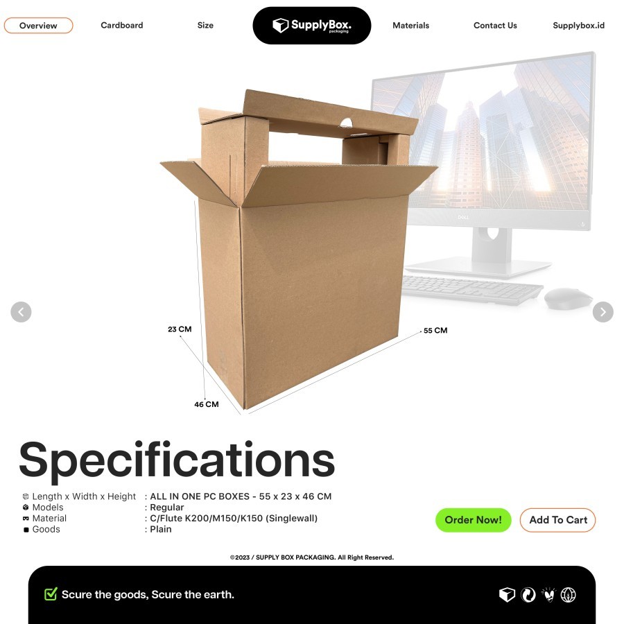 BOX ALL IN ONE PC PLAIN 22 INCH | Size 55 x 23 x 46 CM | Shopee Philippines