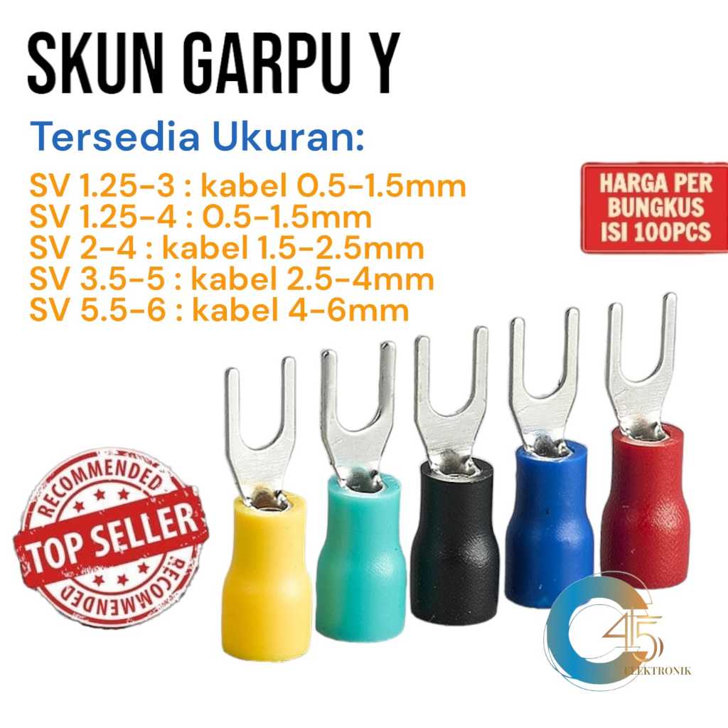 Skun Fork Skun Skun Skun Y SV 1.25-4 1 PACK Contains 100PCS | Shopee ...