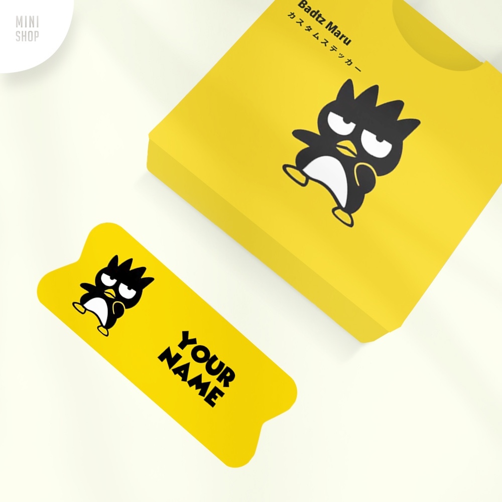 Sanrio Badtz Maru Custom Waterproof Name Sticker (Bads / Badz) | Shopee ...