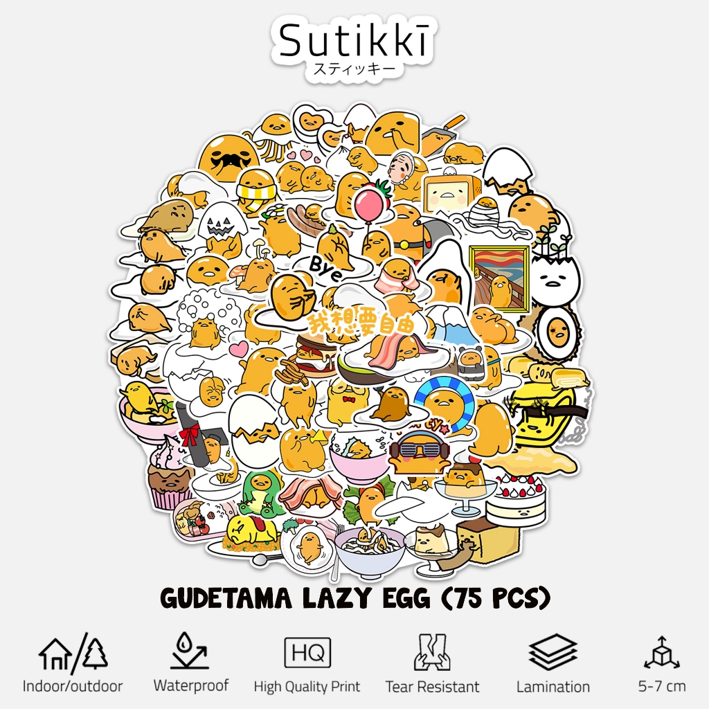 Sutikki | Sticker Pack Gudetama Lazy Egg Sanrio Japan Anime Culture ...