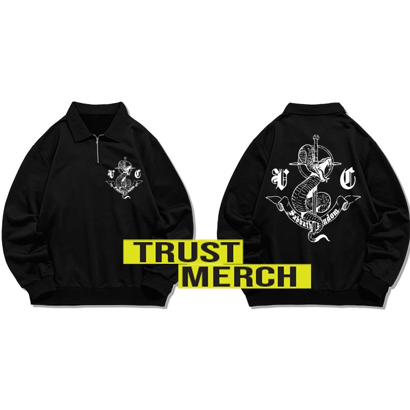 Halfzip Jacket Sabbath Crew Wind Breaker Outfit Korean Comic | Shopee ...