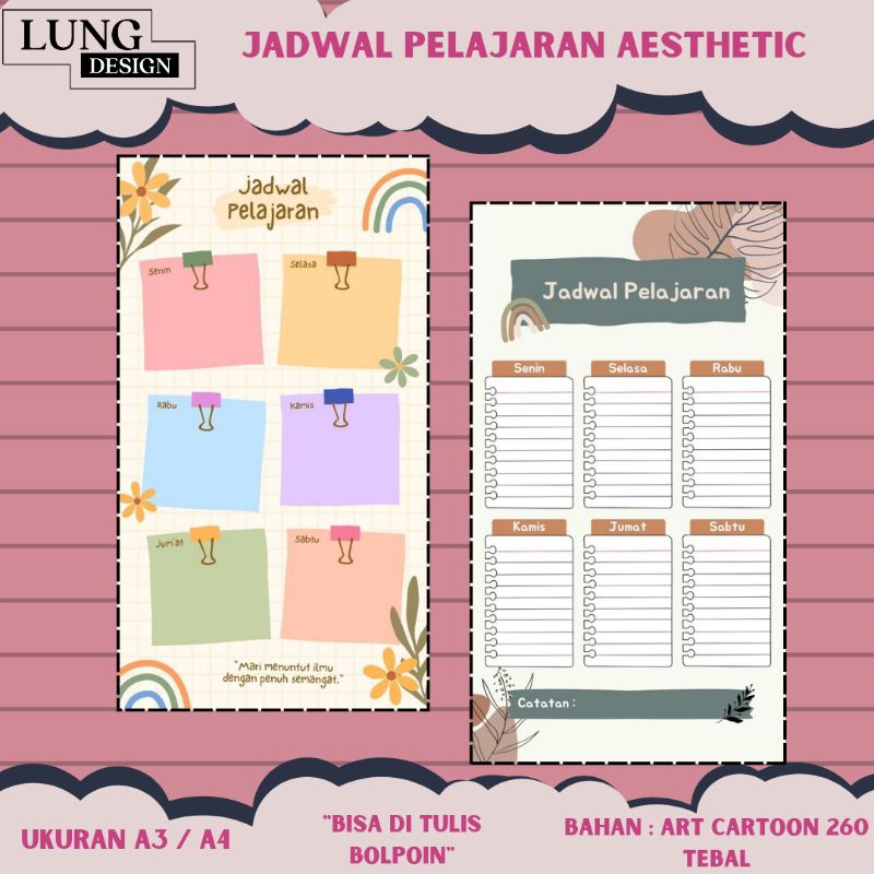 Lesson Schedule Poster / School Timetable / For Children Quality ...