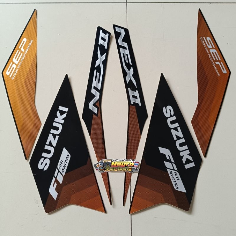 Suzuki Nex 2 2023 2024 black gold Striping, best quality standard ...