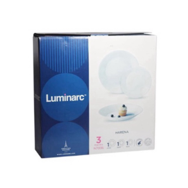 Luminarc Plate Dinnerware Harena White | Shopee Philippines