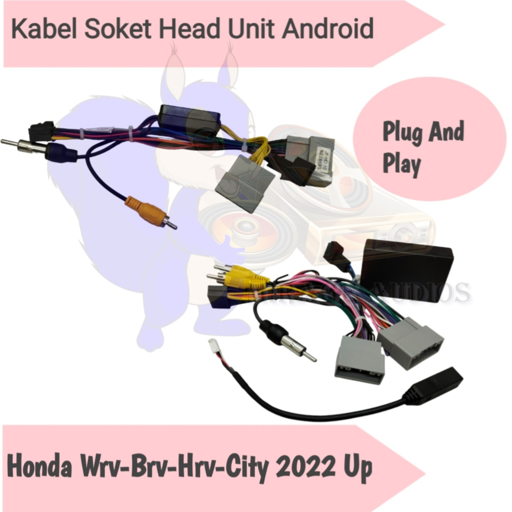 Android Stepdown Head Unit Socket Cable For Wrv Brv Hrv City 2022 up ...