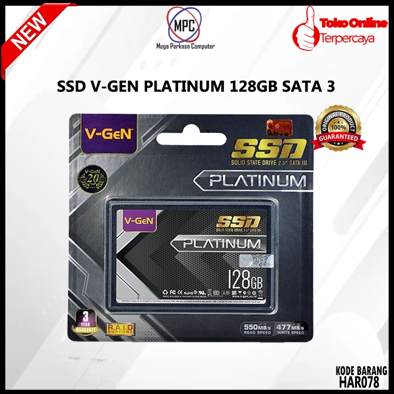 Ssd V-GEN 128GB 2.5 SATA 3 OFFICIAL WARRANTY | Shopee Philippines