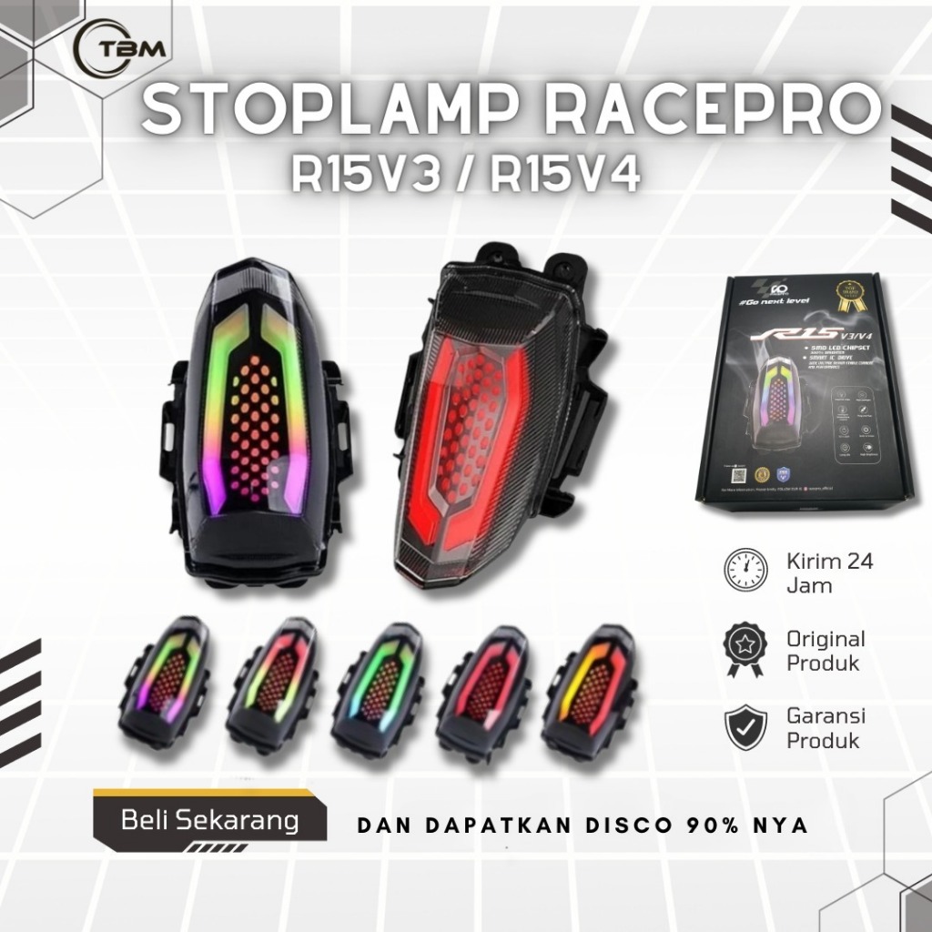 Rear Brake Light R15 V3 V4 STOPLAMP Brand RACEPRO Tail Light 3IN1 R15 ...