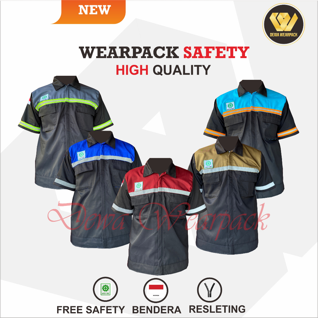 Short SLEEVED SAFETY WEARPACK FREE FLAG & SAFETY | Shopee Philippines