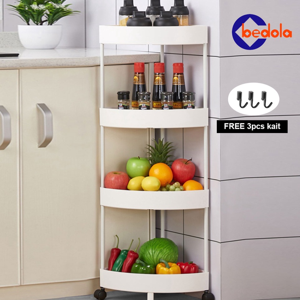 Exclusive Package Bedola triangle Kitchen Shelf Stacking Trolley Rack ...