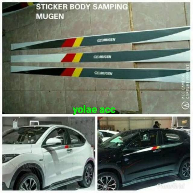 Cutting Mugen Side Body Sticker HRV Model - Heat And Rain Resistant ...