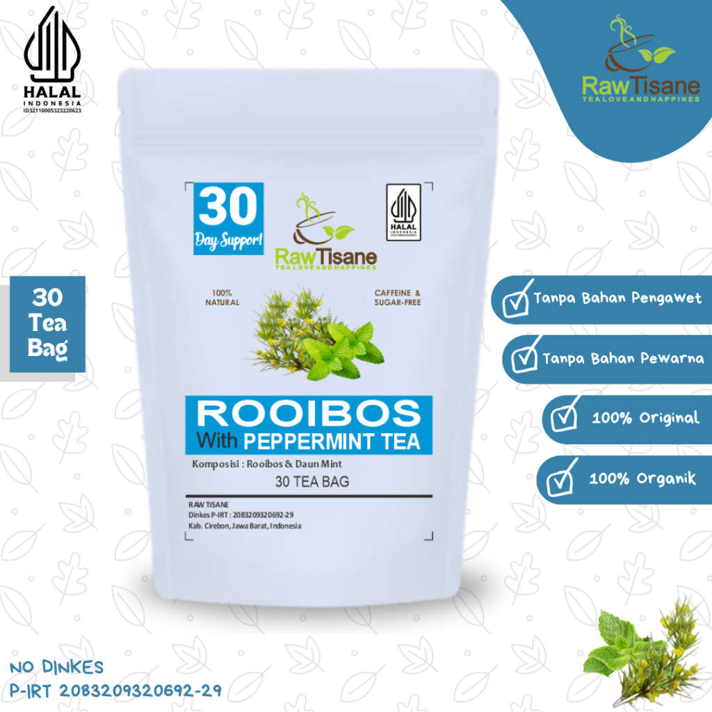 Raw TIANE Red Rooibos With Peppermint Tea : Rooibos & Mint Leaf Tea ...