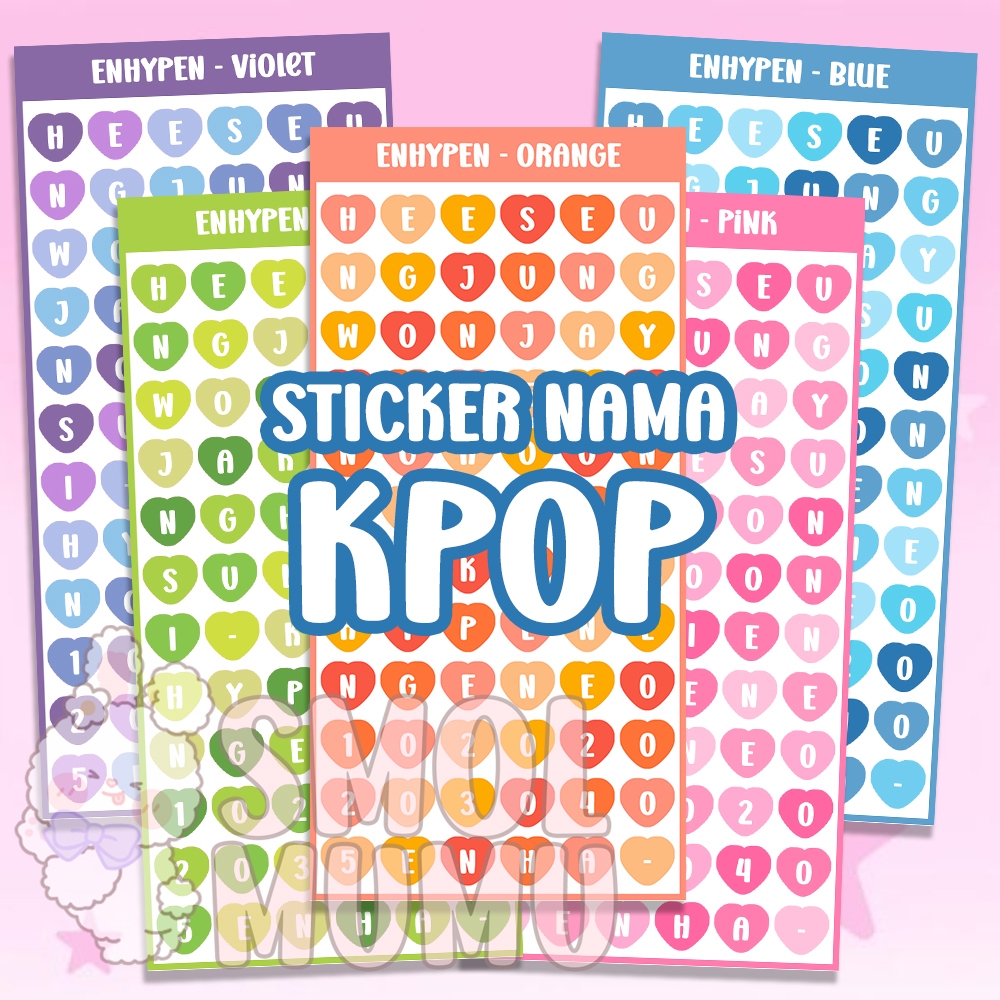 Kpop ALPHABET STICKER NAME STICKER | Shopee Philippines