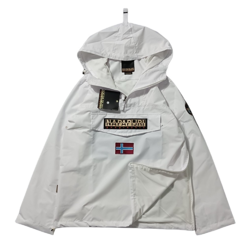 Hoodie Jacket CALOGUE Parachute NAPAPIJRI GEOGRAPIC WHITE | Shopee ...