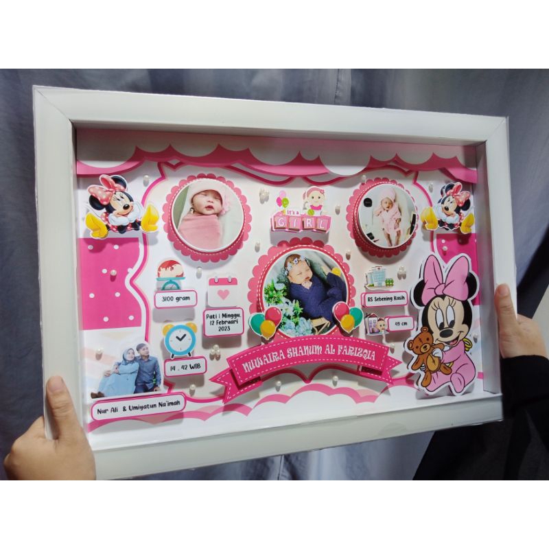 Baby Biodata Frame | Cute Boys Girls Biodata | Birth Nameplate | 3D ...