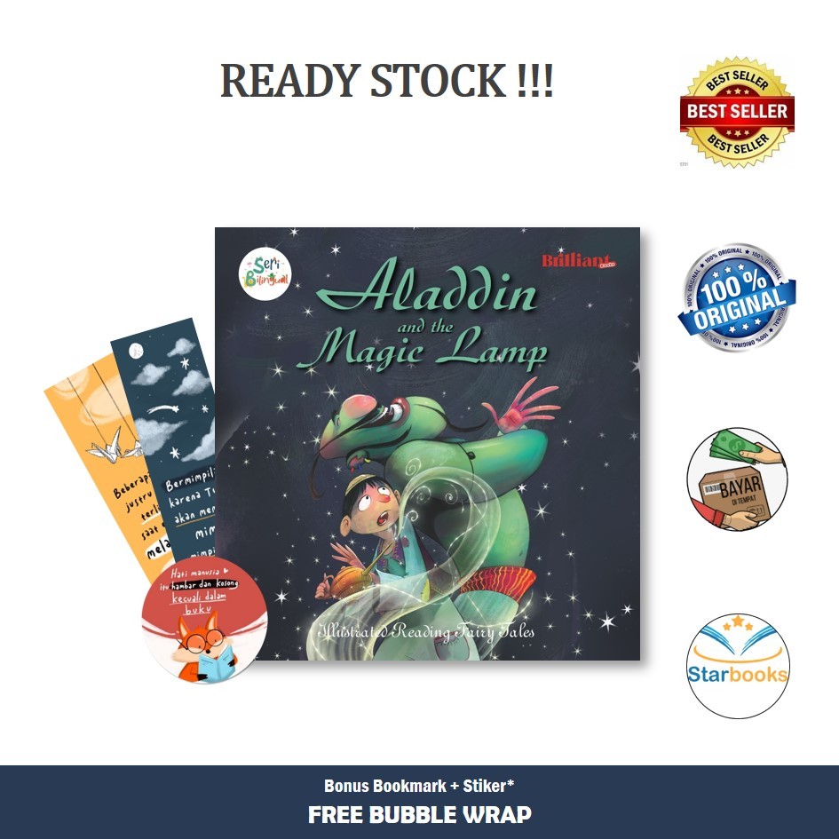 Aladdin And The Magic Lamp Book: Fairy Tales Bilingual Series HC ...