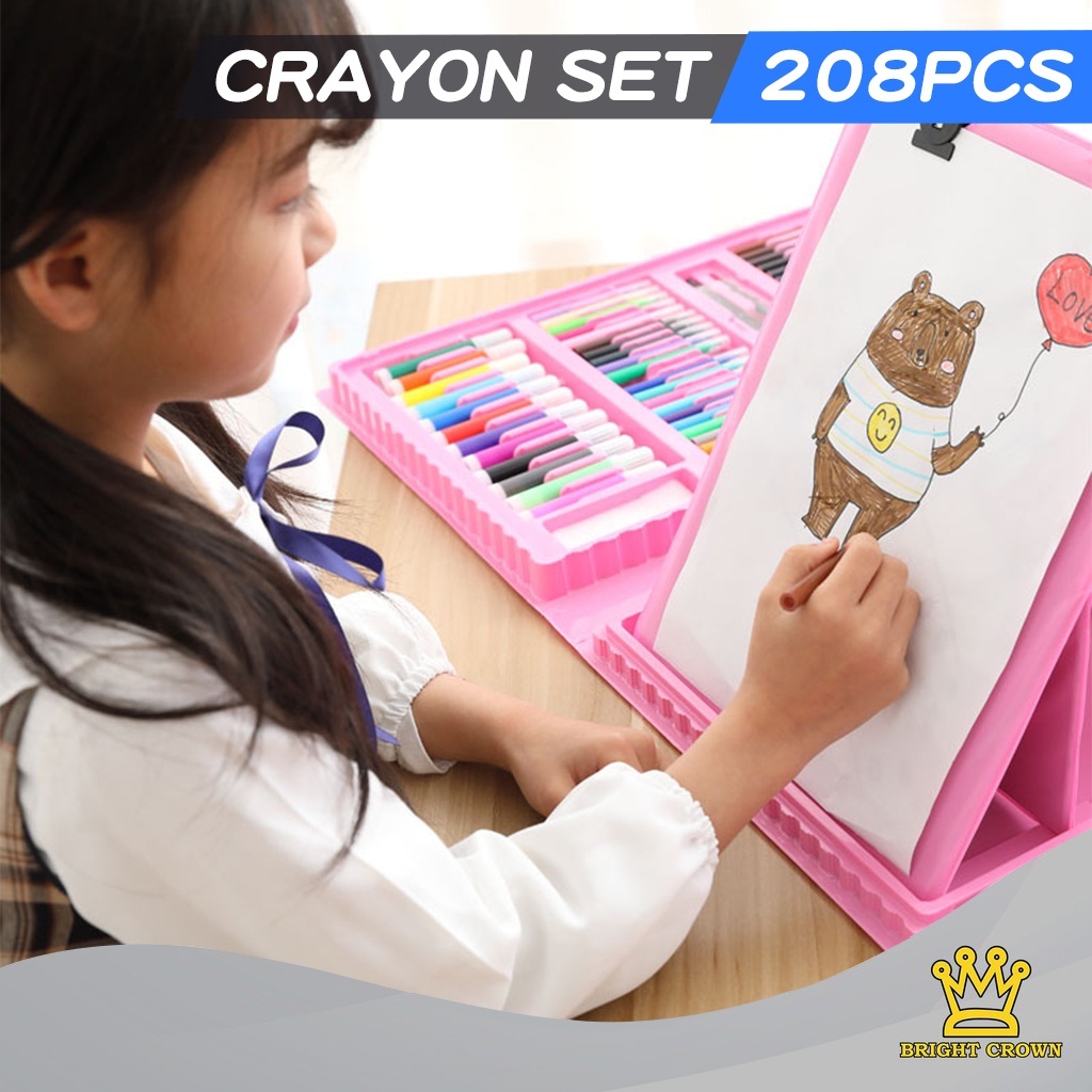 Crayon Colored Pencil set 208pcs / Crayon set Various Colors Suitable ...